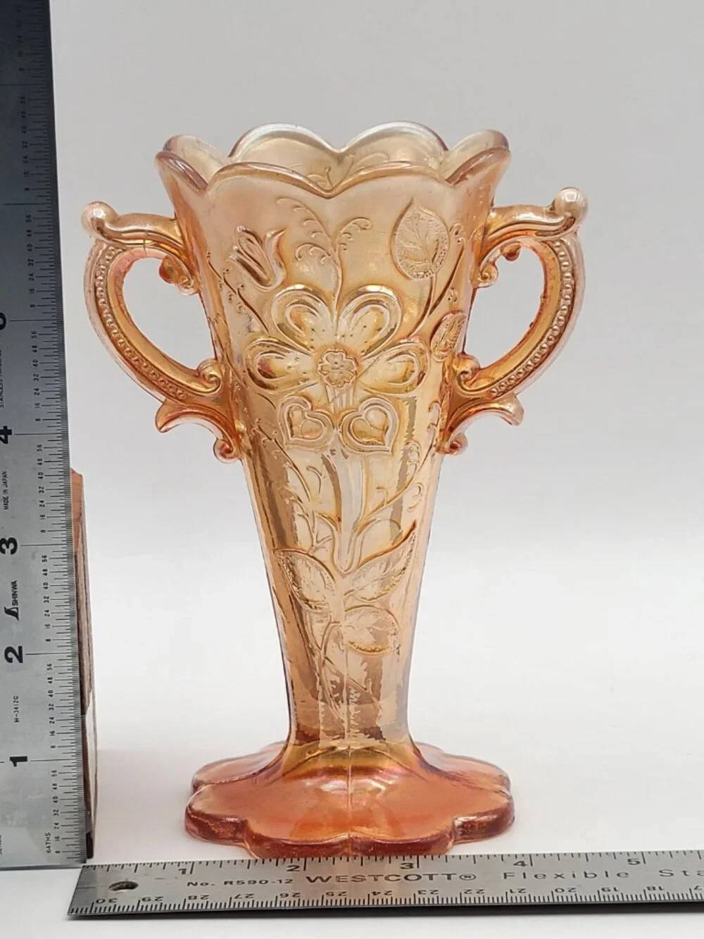 Dugan | Accents | Antique Dugan Marigold Orange Carnival Glass Two ...